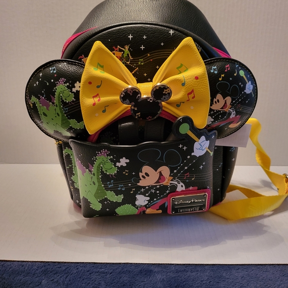 Loungefly | Bags | Loungefly Black And Yellow Mickey Mouse Backpack ...